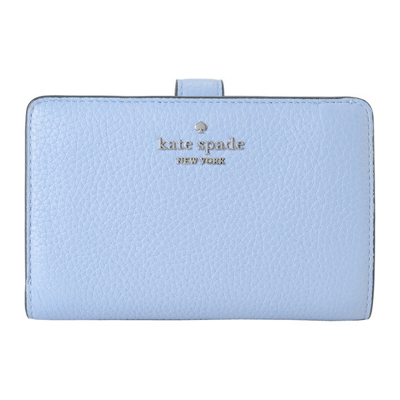 kate spade | Bags | Kate Spade Layla Leather Bifold Wallet Light Blue ...